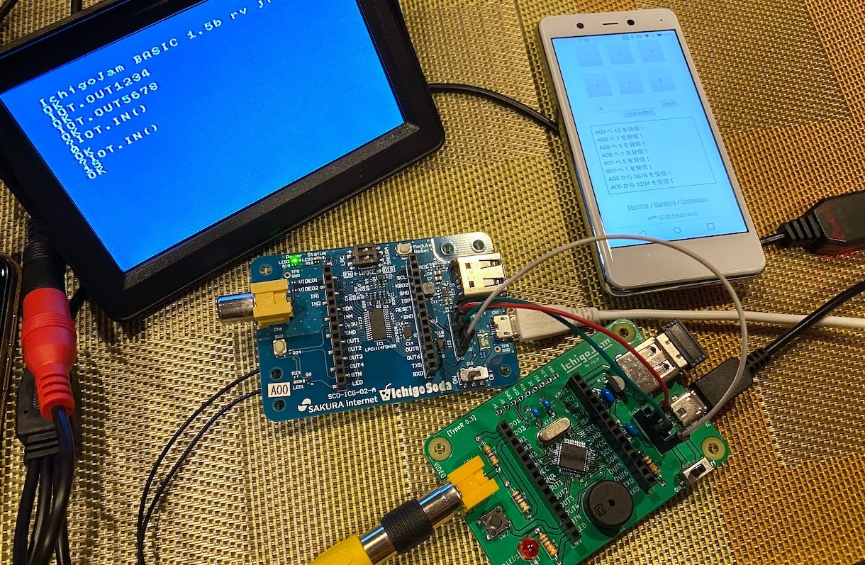 誰も居ない家の火災を伝えるIoT火災報知器「火守くん by 創電」とIOT命令対応IchigoJam 1.5β3